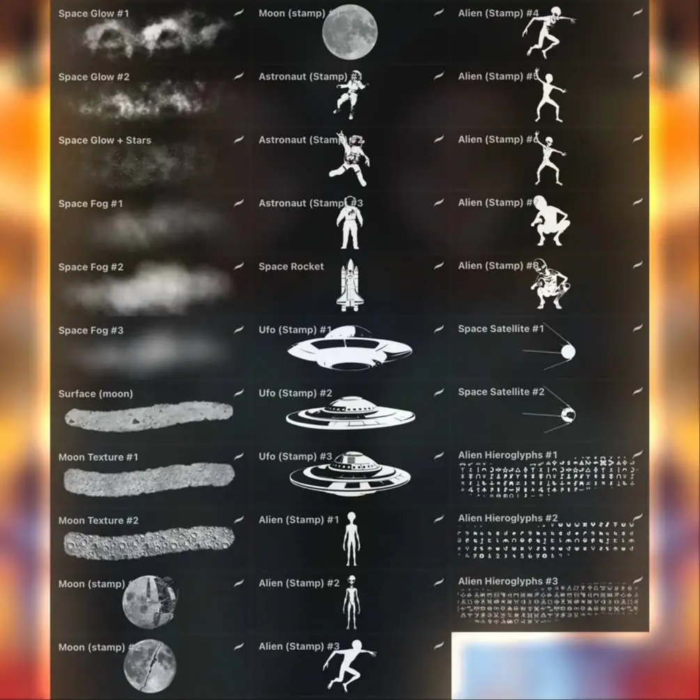 Alien Galactic Brushes for Procreate - Brushes Pack