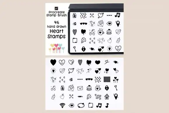 Procreate Cute doodle Stamp Mini Bundle - Brushes Pack