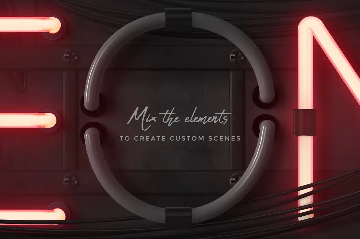 Neon alphabet kit Free Download