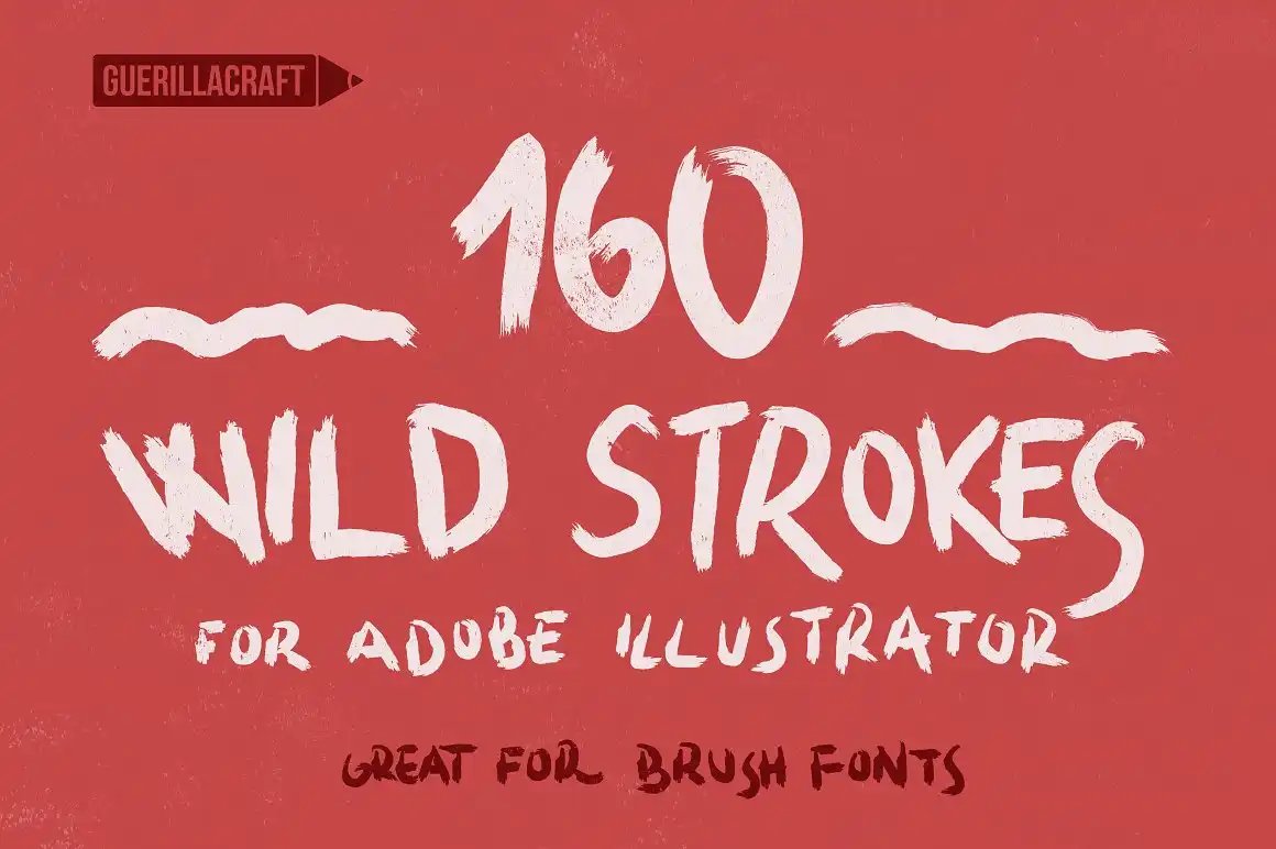 160 Wild Stroke Brushes for Illustrator - Brushes Pack