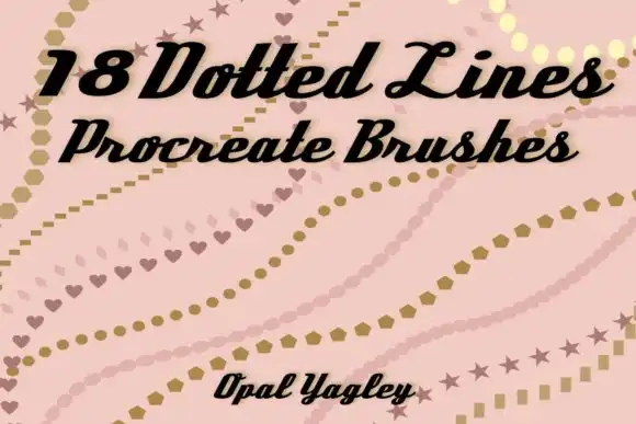 18 Dotted Line Procreate Brushes - Free Download