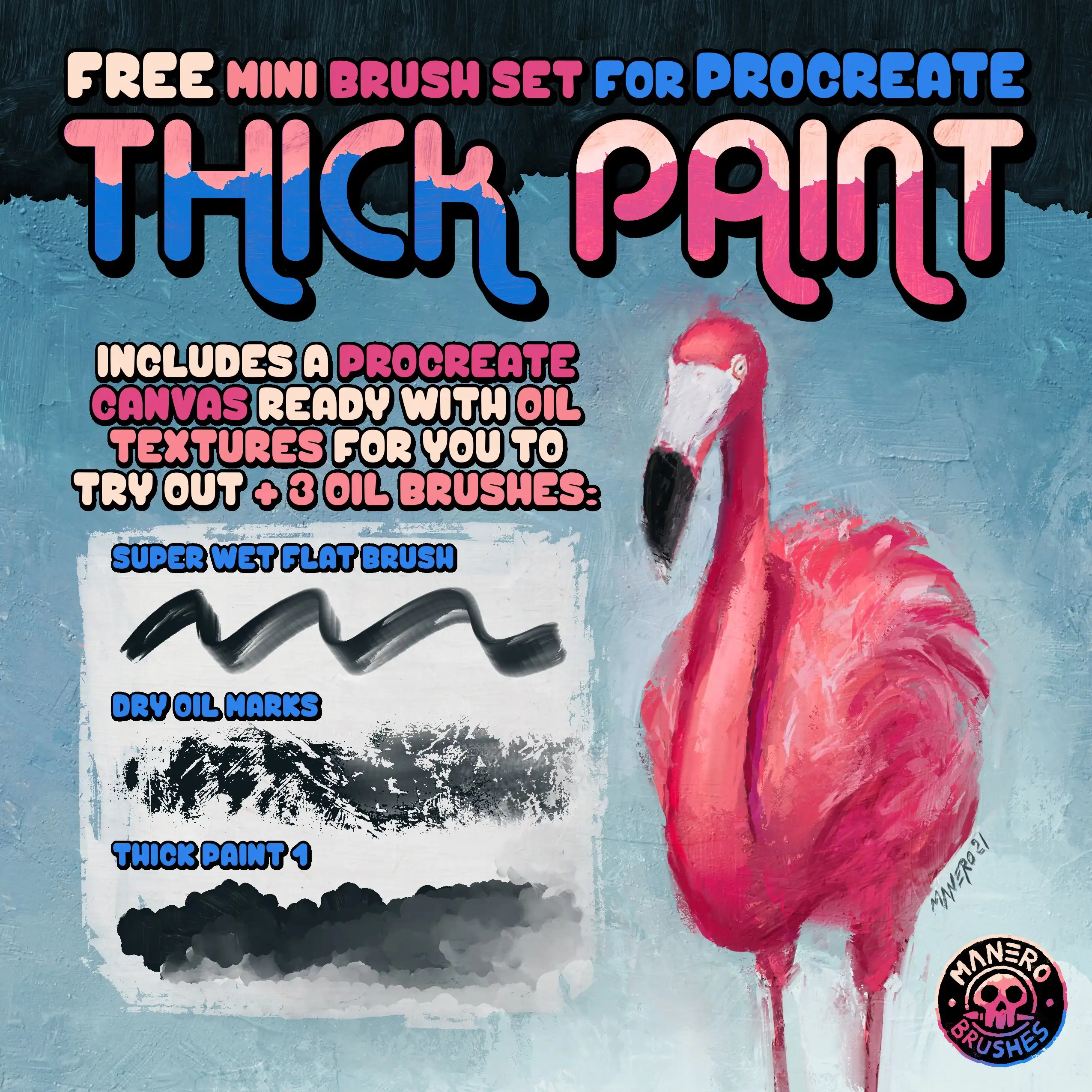 30+ Painting Brushes for Procreate - Thick Paint Free Download