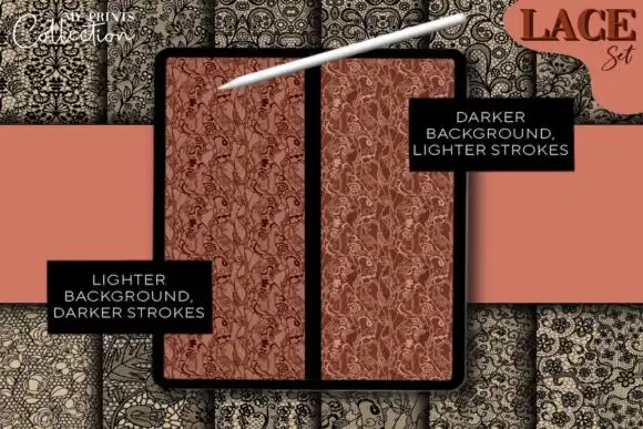 40 Lace Pattern Procreate Brushes – Brushes Pack