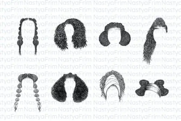 40 Procreate Afro Hair Stamps Free Download