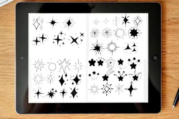 43 Star and Sparkles Procreate Brushes - Brushes Pack