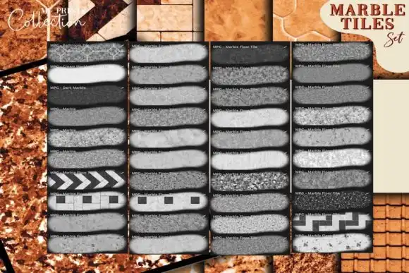 60 Marble Tiles Procreate Brushes Free Download