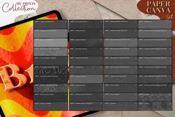 82 Paper Canva Procreate Brush Set - Free Download