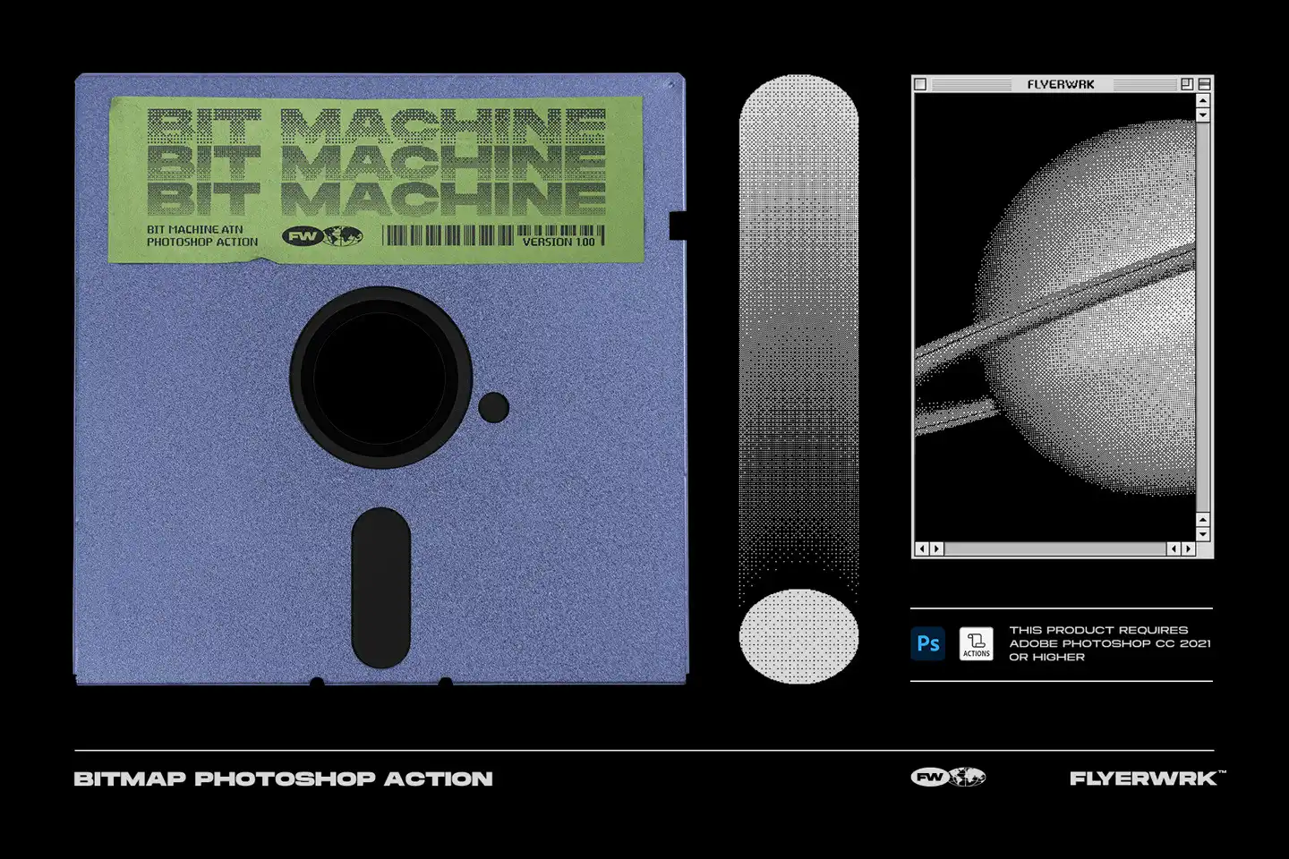 Bit machine Halftone Action Free Download