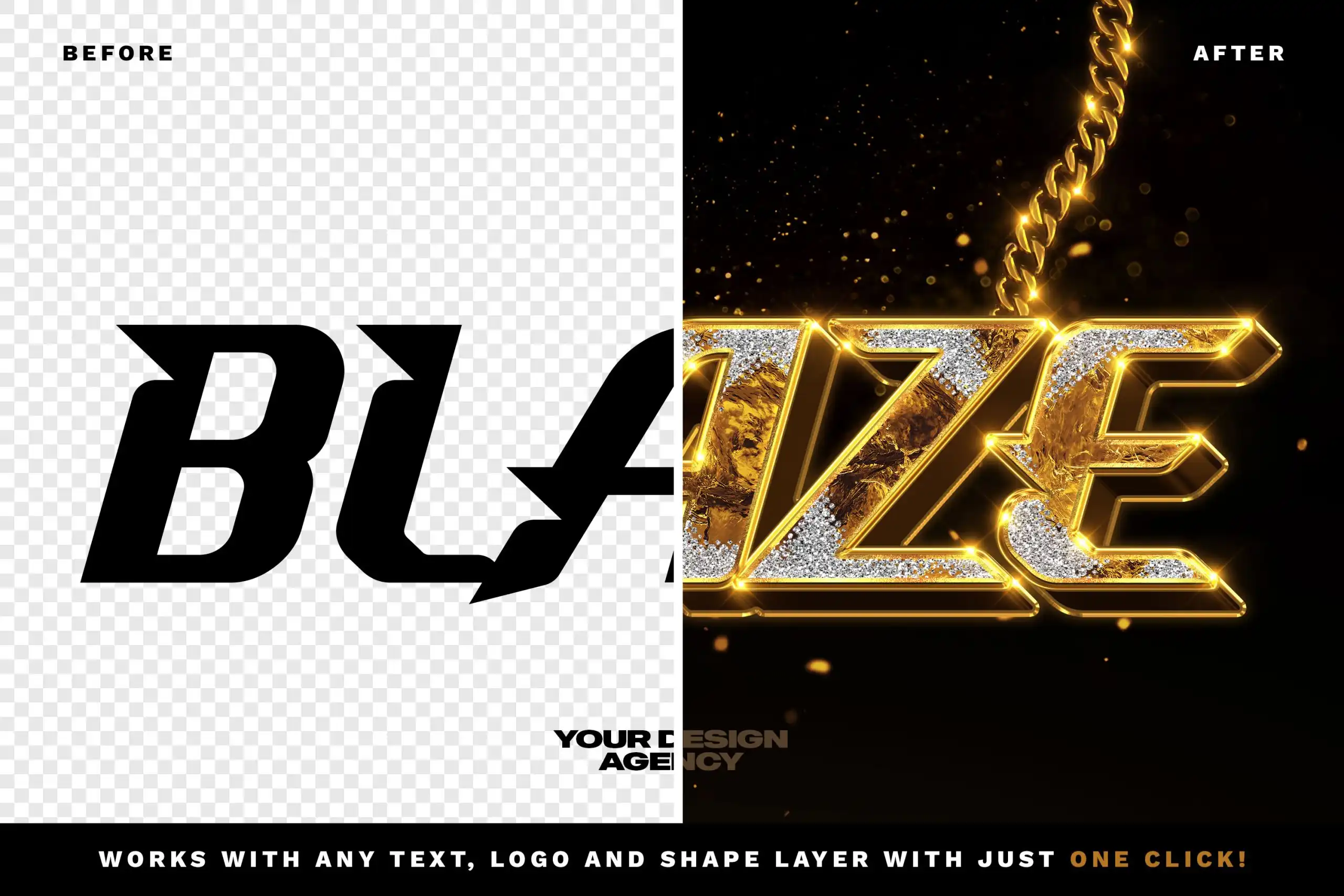 Bling Bling Text and Logo Effect Vol.3 Free Download
