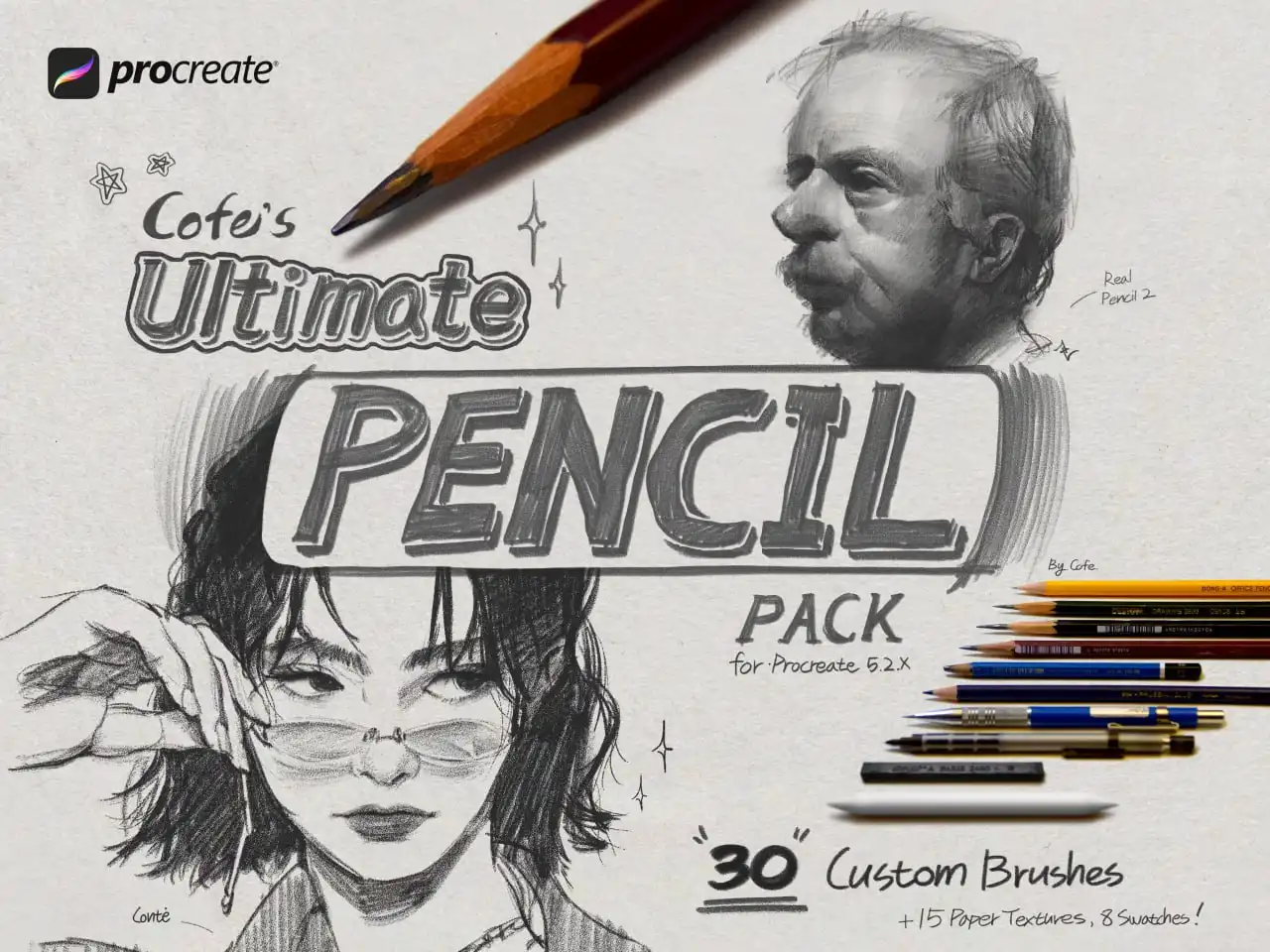 COFE's Ultimate Pencil Pack for Procreate Free Download