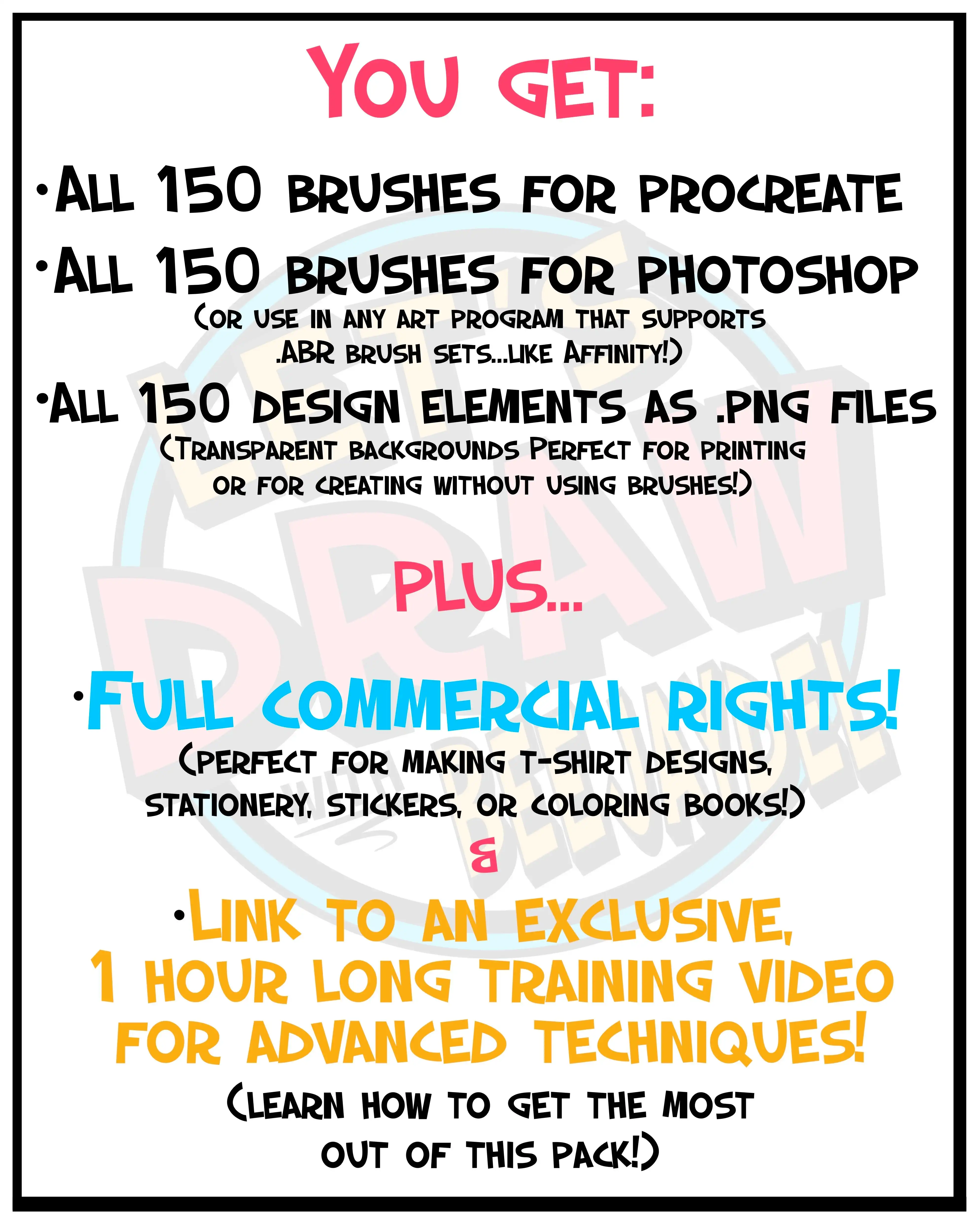 Cartoon Animal Creator Pack: 150 Brushes for Procreate & Photoshop by ...