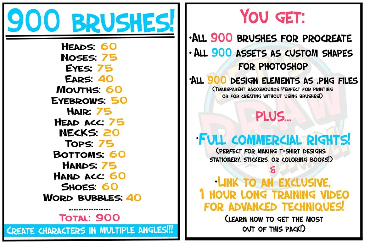 Cartoon Humans Creator Pack Brushes - Free Download