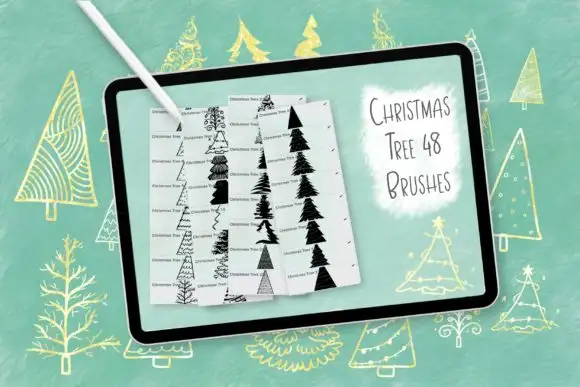 Christmas Tree Set Brushes for Procreate