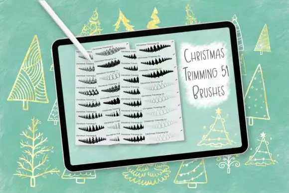 Christmas Tree Set Brushes for Procreate - Brushes Pack