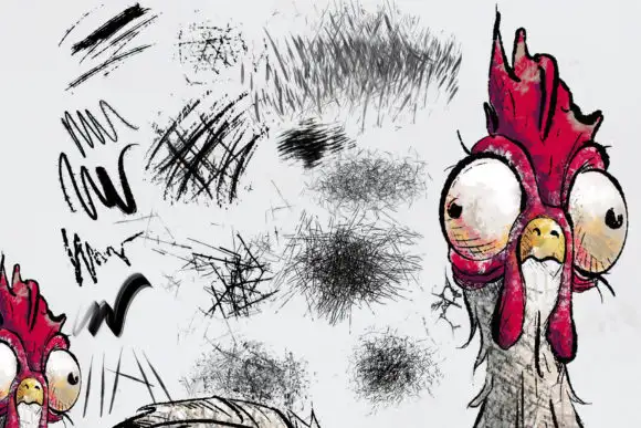 Crazy Chicken Scratch Procreate Brushes - Free Download