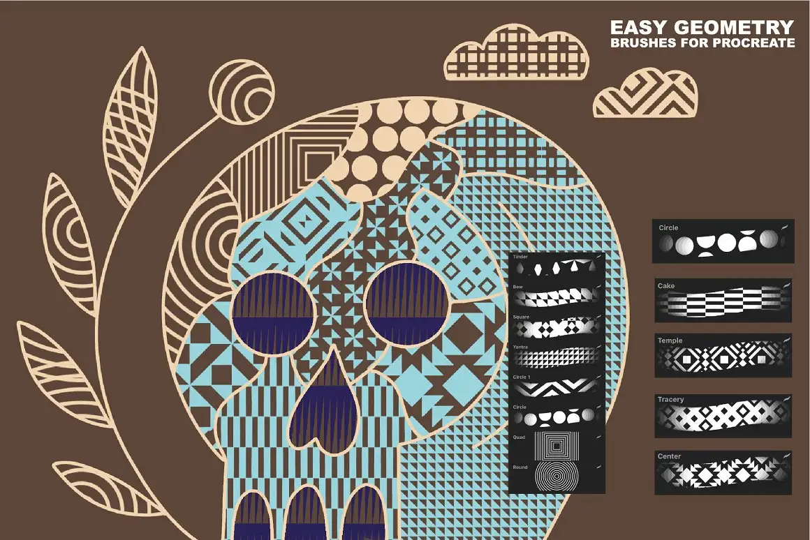 Easy Geometry Brushes For Procreate Free Download