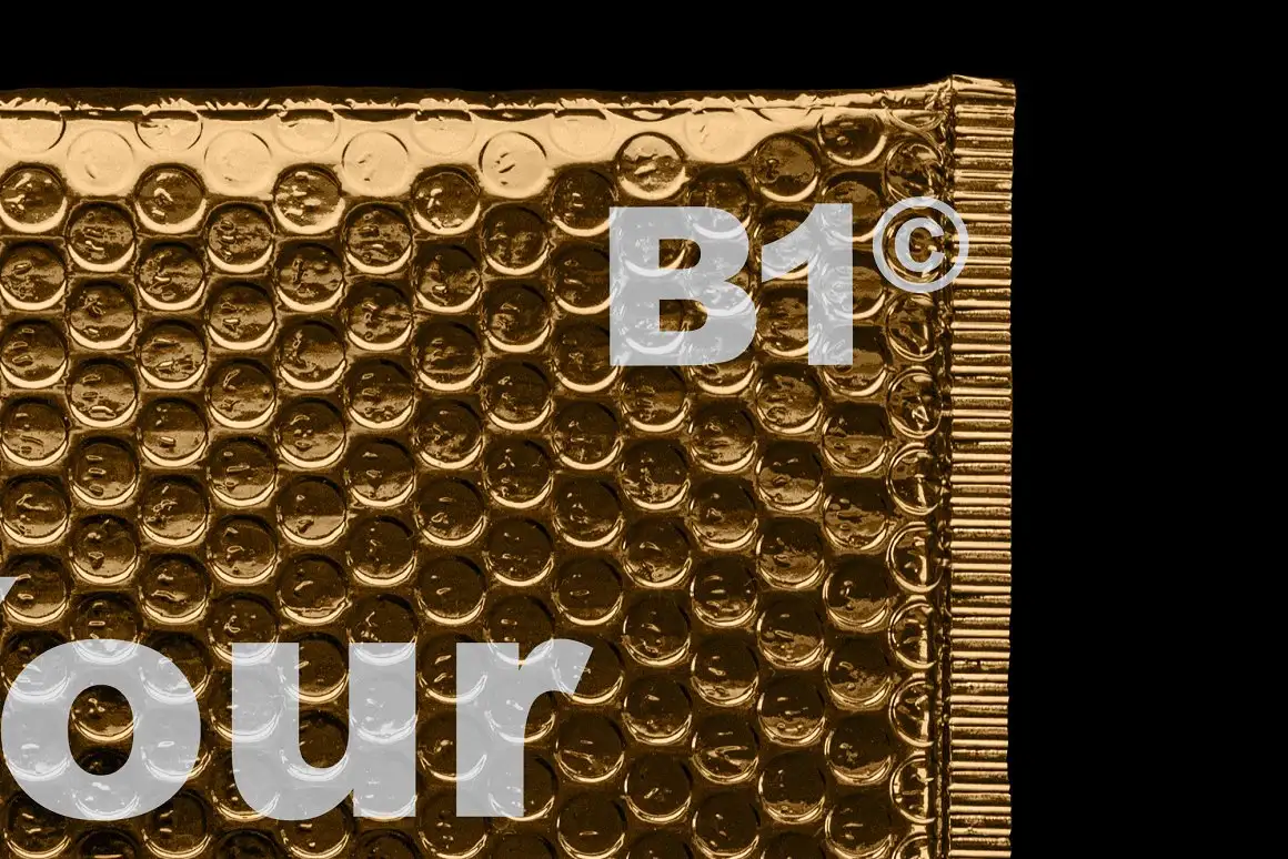 Gold Plastic Bag Mockup Free Download