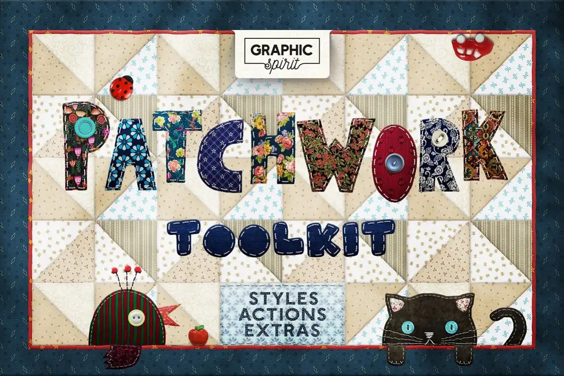 PATCHWORK Effect Photoshop TOOLKIT - Brushes Pack