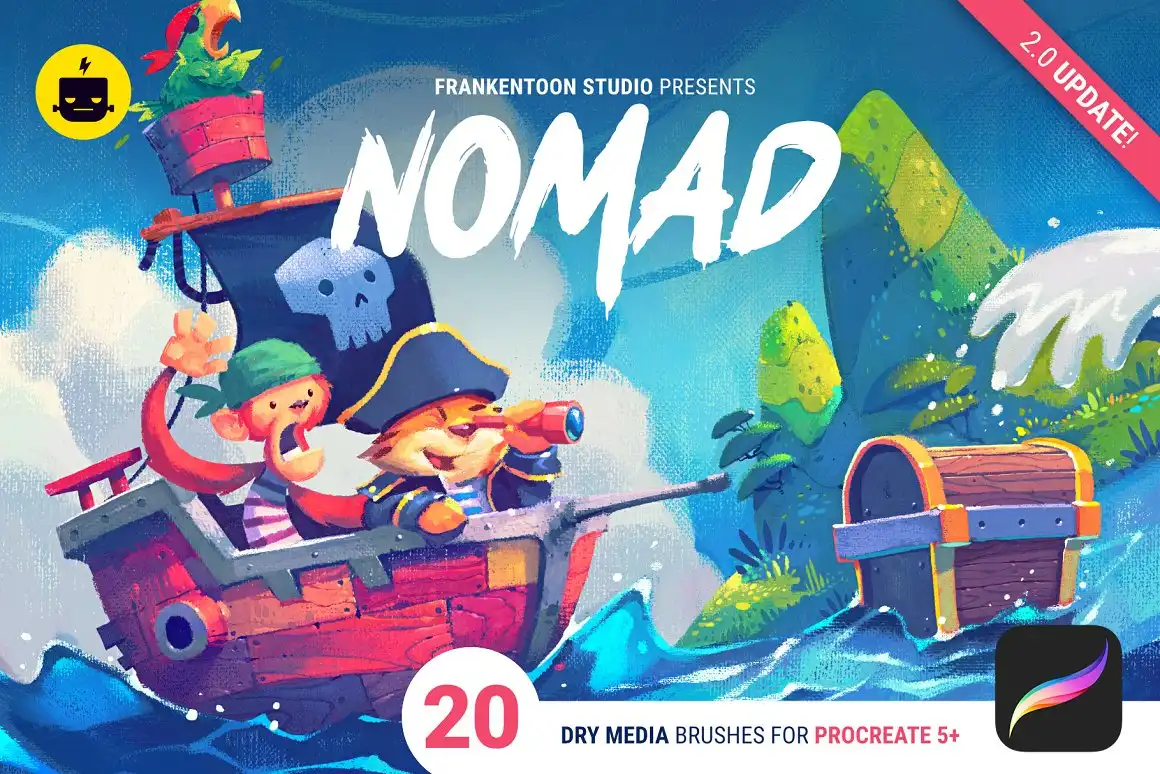 Nomad V.2 - Brush Pack for Procreate Free Download