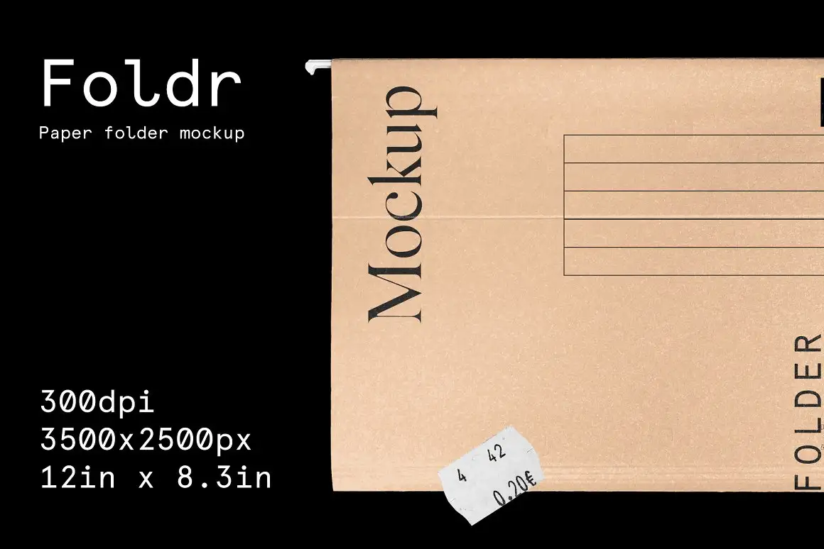 Paper File Folder Mockup | Bolderaja1