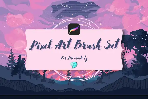 Pixel Art Brush Pack for Procreate Free Download