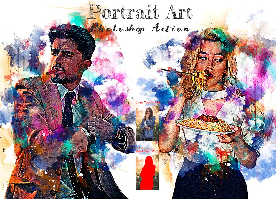 Portrait Art Photoshop Action Free Download