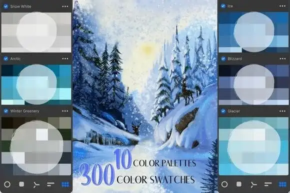 Procreate Winter Color Palette Swatches Free Download
