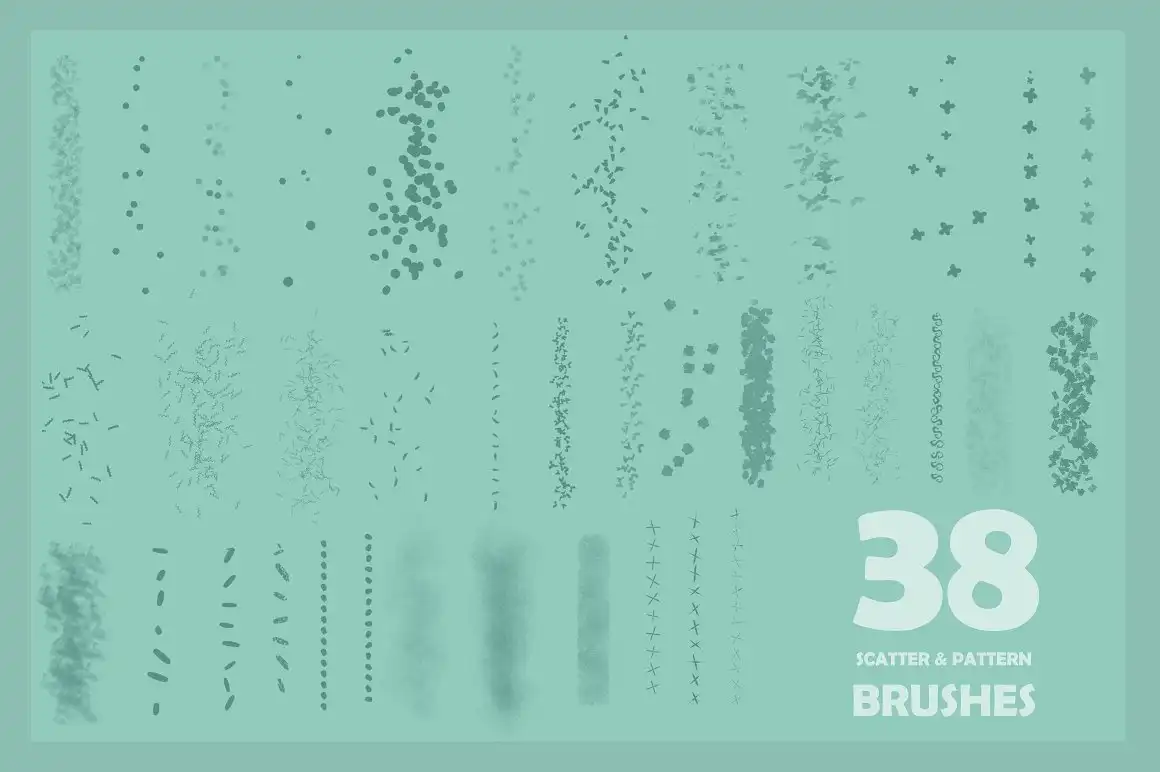 Scatter&Pattern Photoshop brushes Free Download