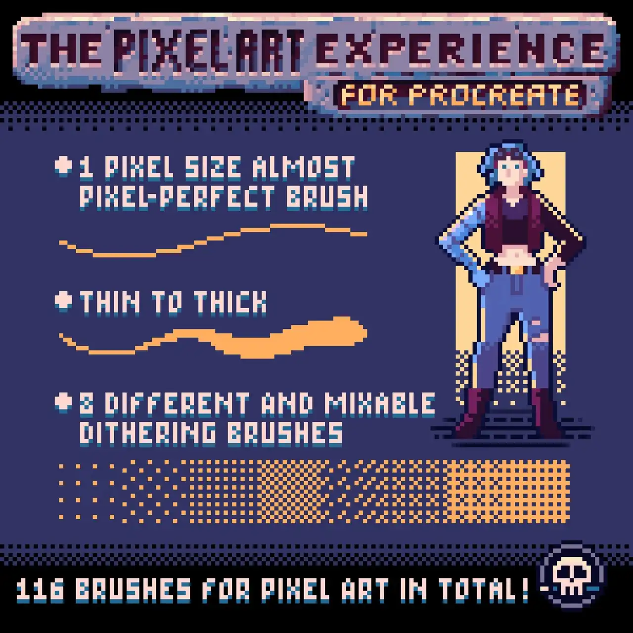 The Pixel Art Experience Brush Set for Procreate Free Download