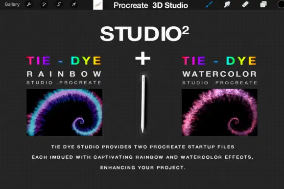 Tie Dye Brushes Studio Procreate - Brushes Pack