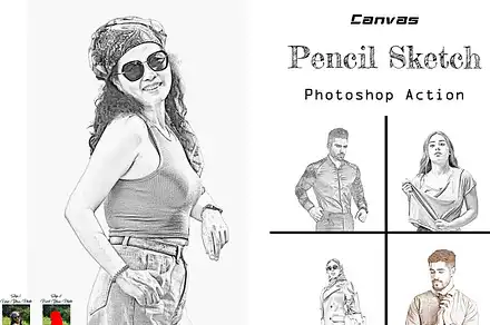 Best Canvas Sketch Photoshop Action Free Download