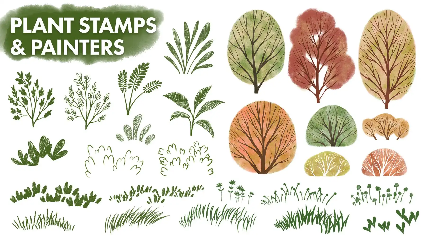 Children's Illustration Brushes for Photoshop and Procreate Free Download