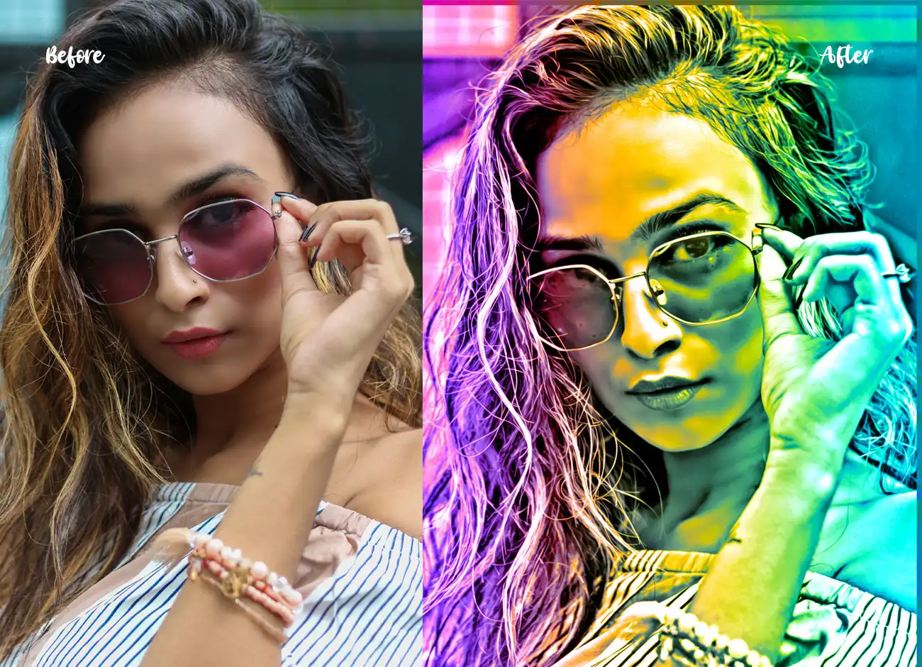 Color Gradient Photoshop Action - Free Download