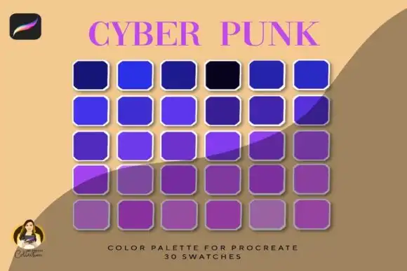 Cyberpunk Procreate Color Palette | BrushesPack