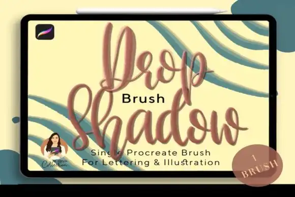 Drop Shadow Calligraphy Single Procreate - Free Download