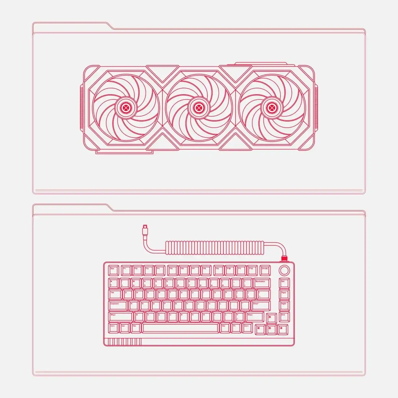 Electronic Vector Line Art - Free Download