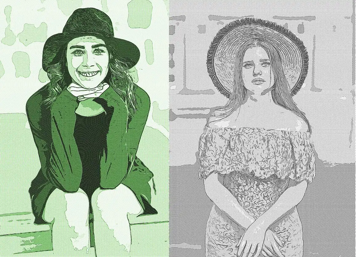 Engraving Style Photoshop Action Free Download