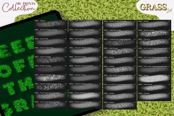 Grass Procreate Brush Pack 39 Brushes Free Download