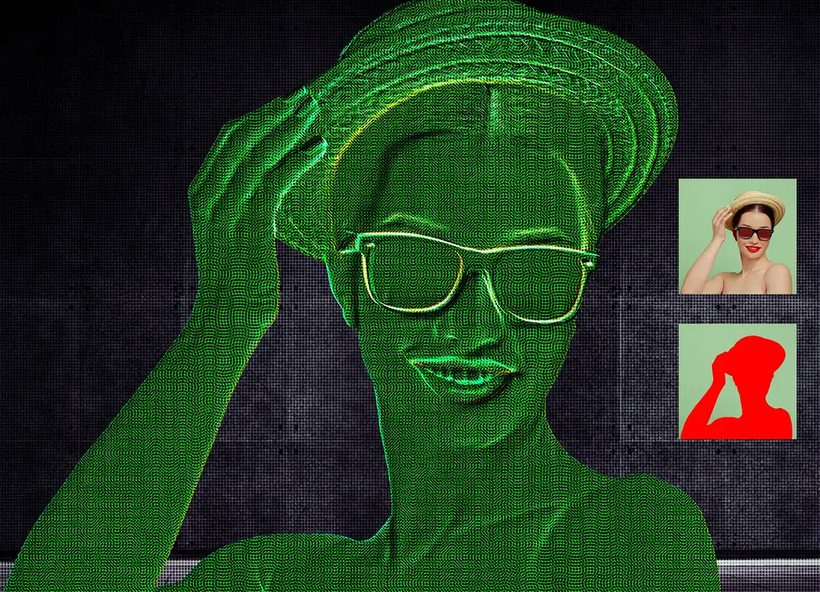 Laser Scan Photoshop Action - Free Download