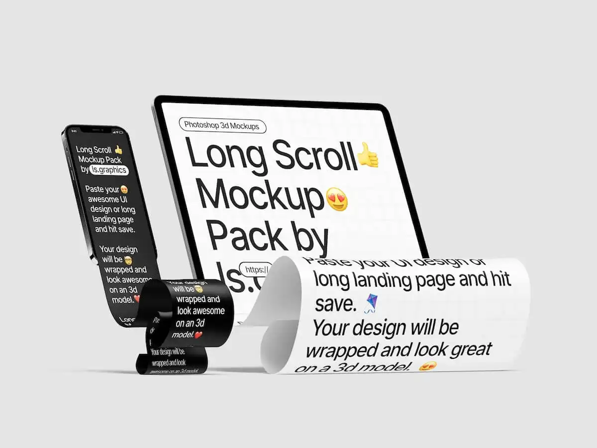 Long Scroll Mockups Free Download