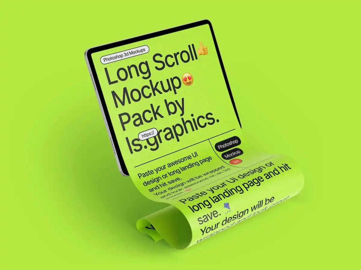 Long Scroll Mockups Free Download