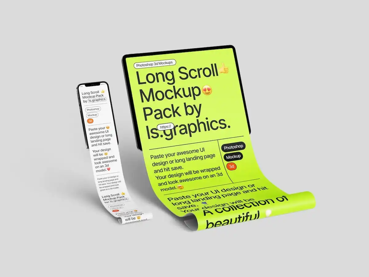 Long Scroll Mockups Free Download