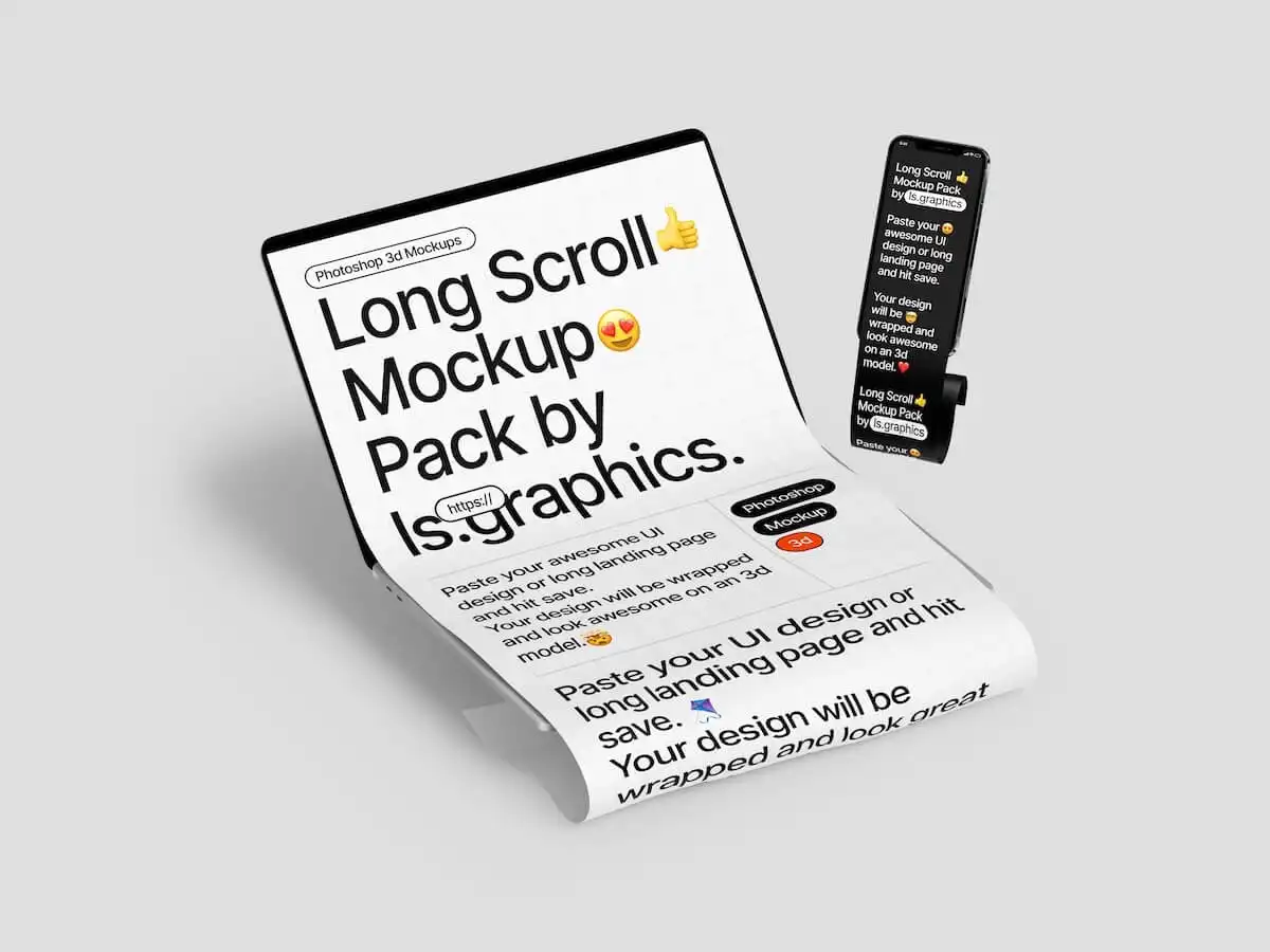 Long Scroll Mockups Free Download
