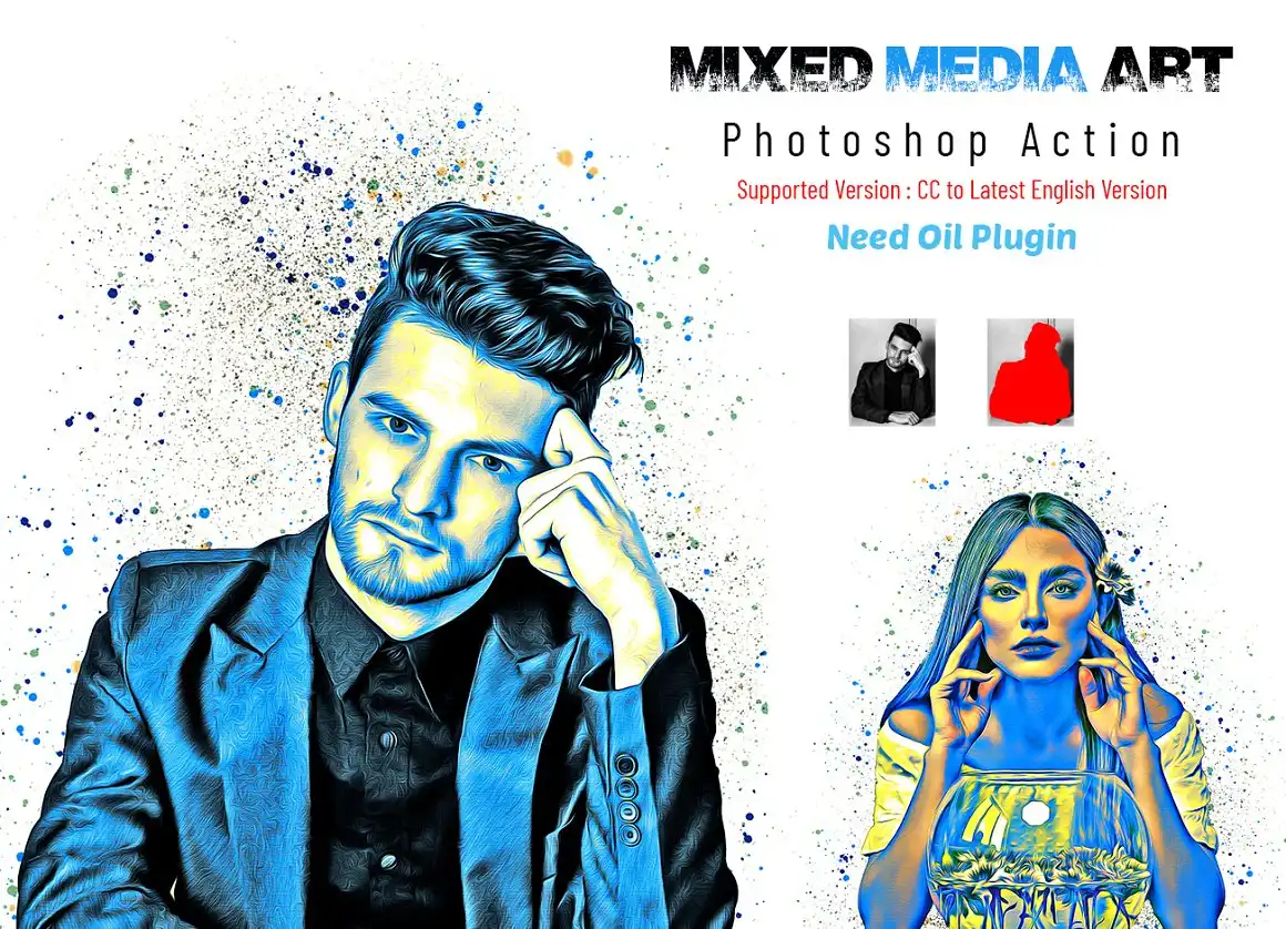 Mixed Media Art Photoshop Action Free Download