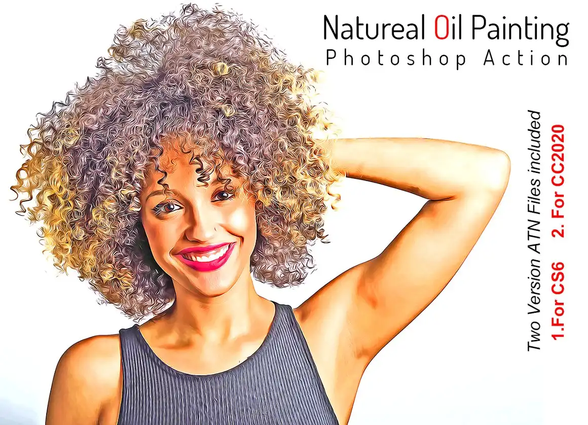 Natural Oil Painting PS Action - Free Download