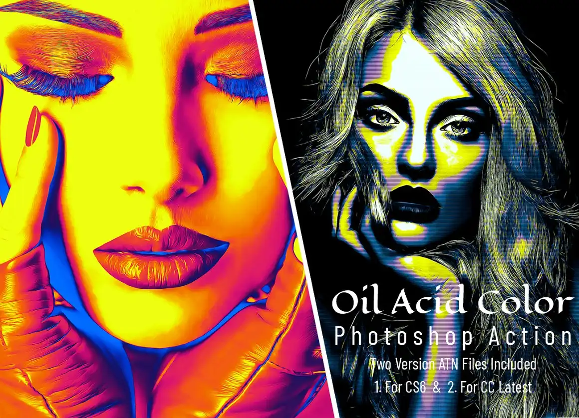 Oil Acid Color Photoshop Action - Free Download