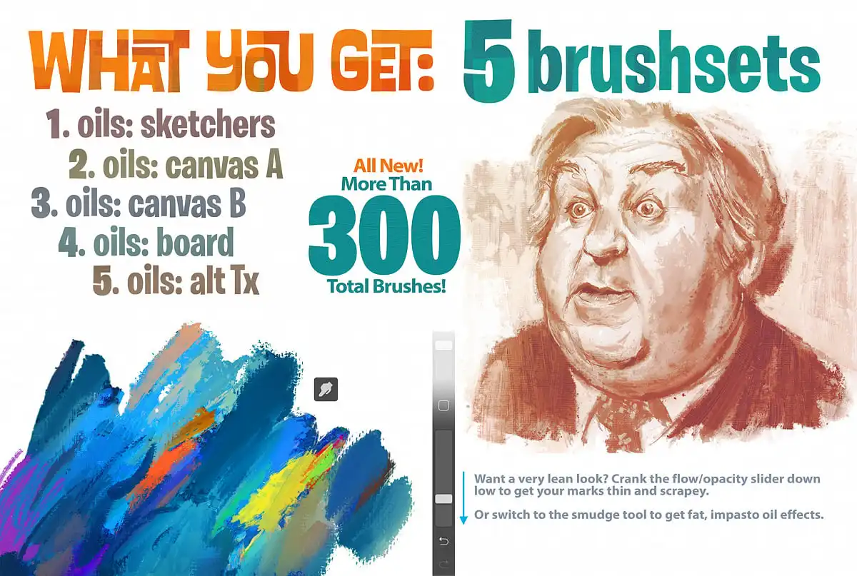 OIL Over 300 Brushes for Procreate. All New! Free Download