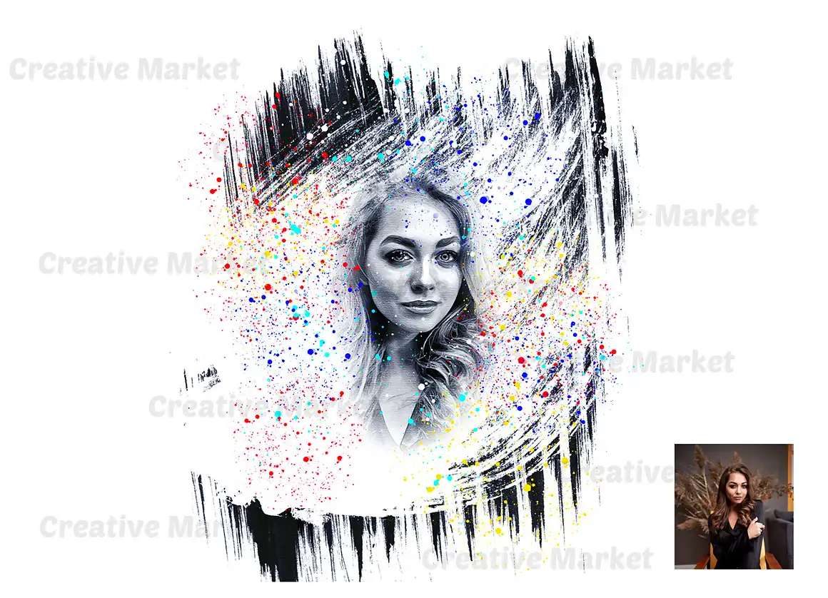 Paint Dispersion Photoshop Action Free Download