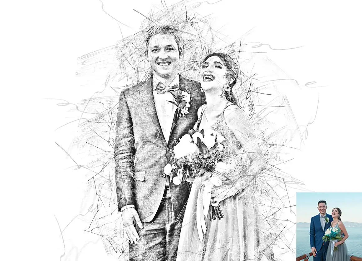 Pen Sketch Effect Photoshop Action Free Download