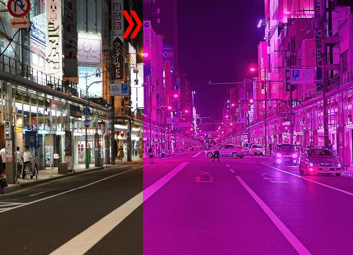 Pink Color Effect Photoshop Action Free Download